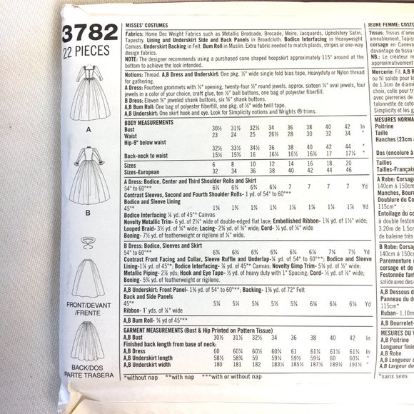 Simplicity | Art | Simplicity 3782 Elizabethan Queen Elizabeth Costume ...